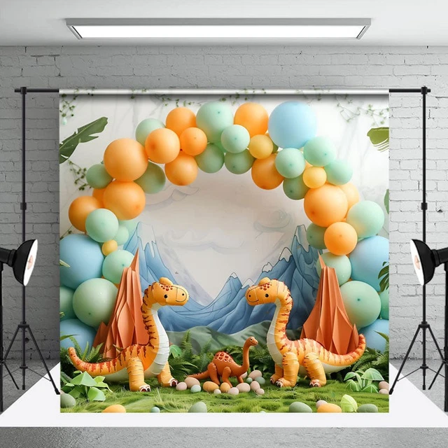 SAFARI DINOSAUR MOUNTAIN Balloon Backdrop For Photo $35.97 - PicClick AU