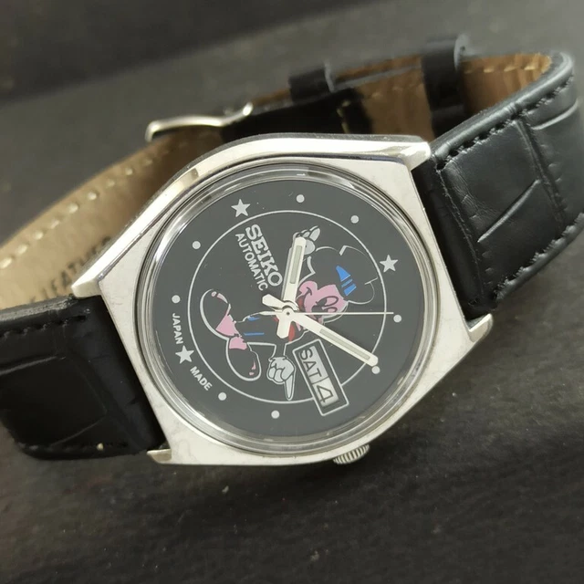 OLD VINTAGE SEIKO 5 CARTOON DIAL AUTOMATIC JAPAN MENS D/D WATCH 457d ...