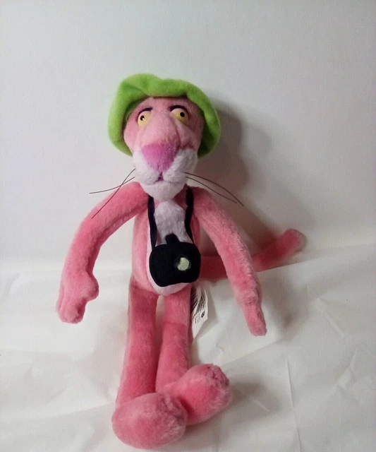 2003 RARE PINK Panther Tourist Plush Toy Stuffed Animal Camera Green ...