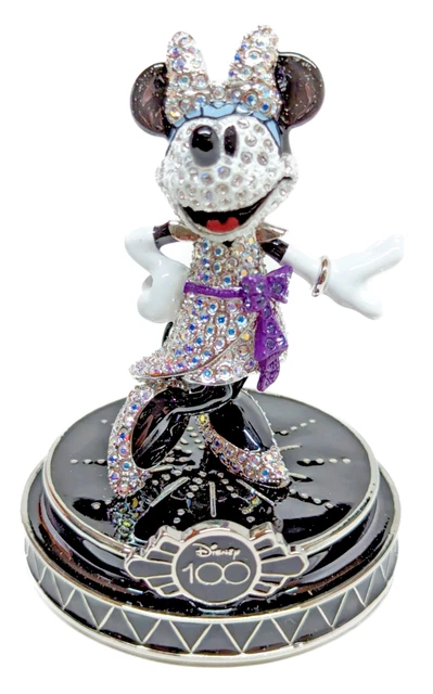 NEW ARRIBAS DISNEY 100 Anniversary Minnie Mouse Jeweled Figure Figurine ...