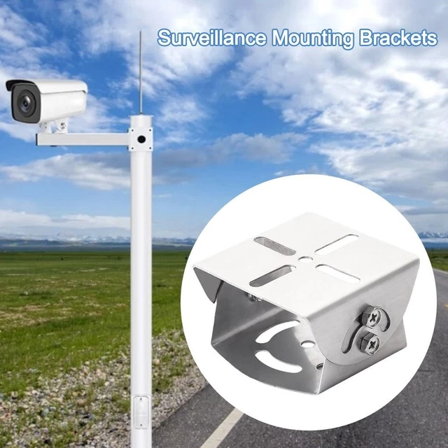 STAINLESS STEEL POLE Mount Bracket Universal Security Camera Bracket ...