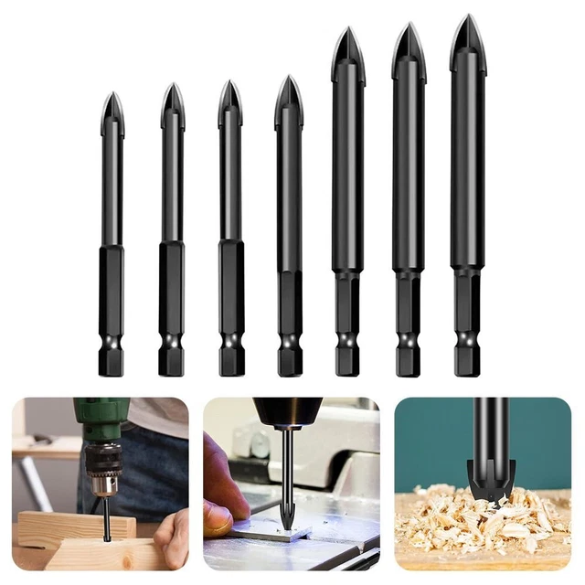BIT DRILLING TOOLS Drill Bit Cross Hex Drill Four Sides Cutting Carbide ...
