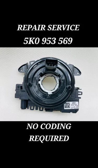 5K0953569 VOLKSWAGON STEERING Module Repair Service Clock Spring Squib ...