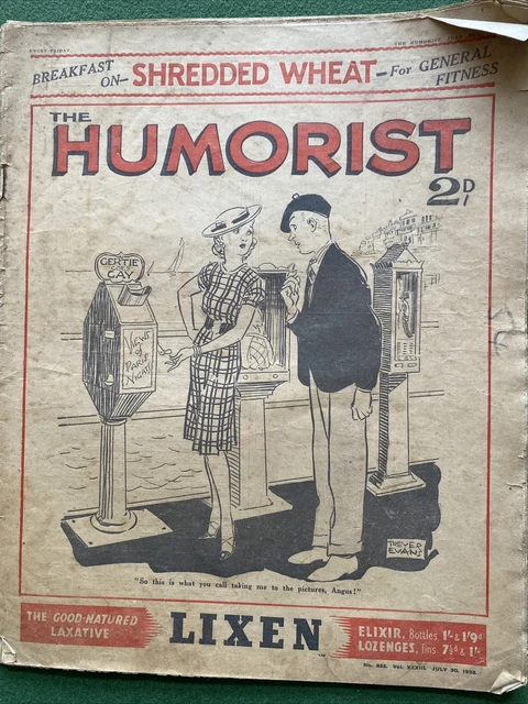 THE HUMORIST MAGAZINE Newspaper 20 July 1938 cartoon comedy satire ...