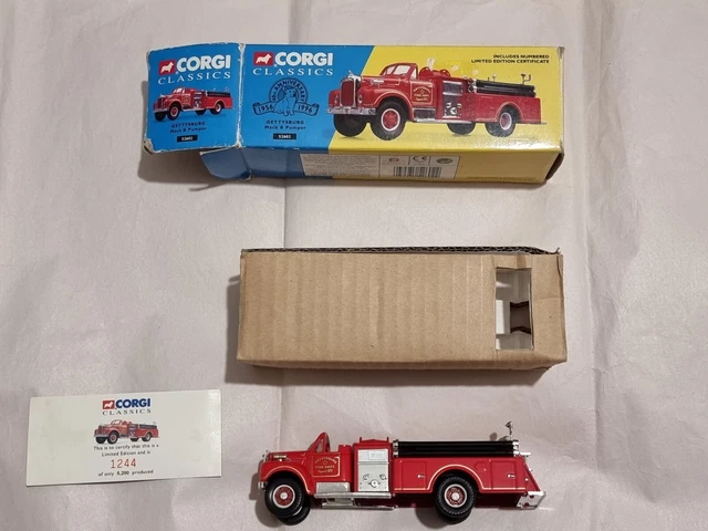CORGI CLASSICS GETTYSBURG Mack B Pumper Fire Engine Boxed 52602 ...