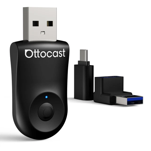 OTTOCAST MINI 2026 Upgraded Wireless Carplay Adapter for iPhone, Black ...