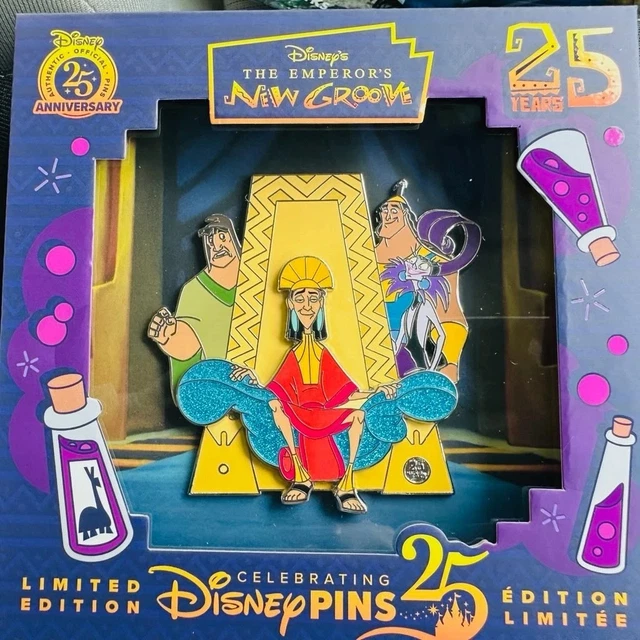 DISNEY EMPEROR'S NEW Groove 25th Anniversary Jumbo Pin 2025 LE 3000 £63.29 - PicClick UK