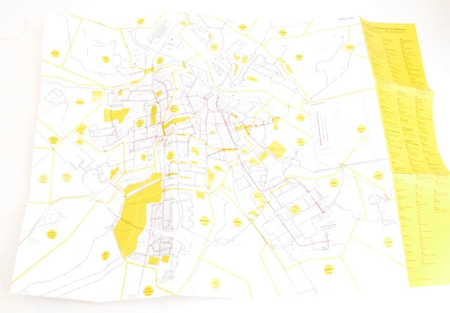 BUS TRAM ROUTE Map Netherlands Amsterdam Lines Map April 1984 £12.00 ...