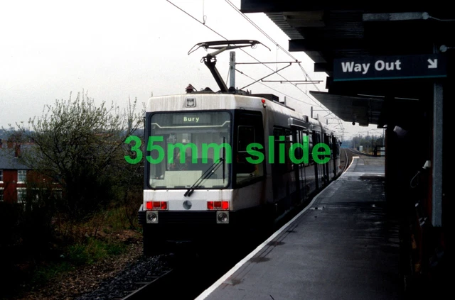 MANCHESTER METROLINK TRAM Opening Day Bury 1992 Original Slide ...