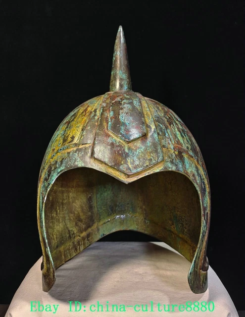 14.6 &ANCIEN CASQUE de général en bronze chinois EUR 426,00 - PicClick FR