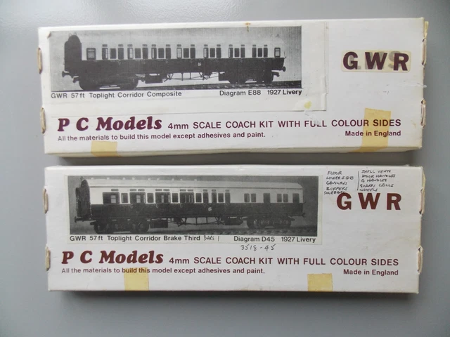 GWR TOPLIGHT COACH Kits PC Models X 2 - OO £25.66 - PicClick UK