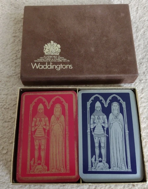 VINTAGE JOHN WADDINGTON Playing Cards with King & Queen Design. Twin ...