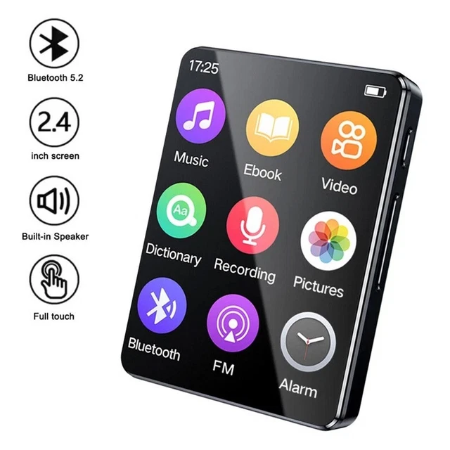 MP4 PLAYER 2.4 inch Ultra HD Touch Screen Video Player Support Multi ...