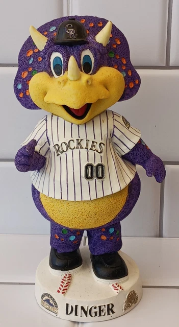 VINTAGE COLORADO ROCKIES 2002 Dinger BobbleHead dinosaure édition ...