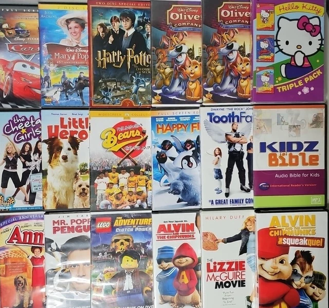 WHOLESALE LOT 100+ DVDs Kids & Family Children's Baby Pixar Disney Veggie Potter $57.77 ...