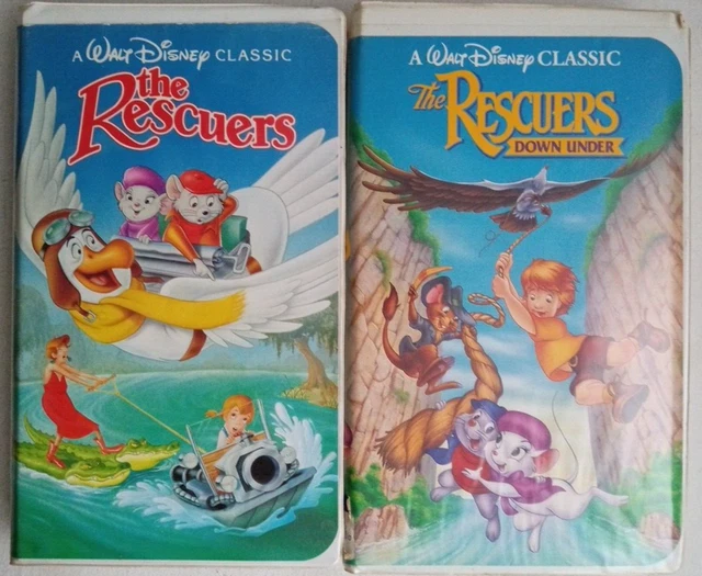 THE RESCUERS AND Rescuers Down Under (VHS Black Diamond Classics) £13. ...