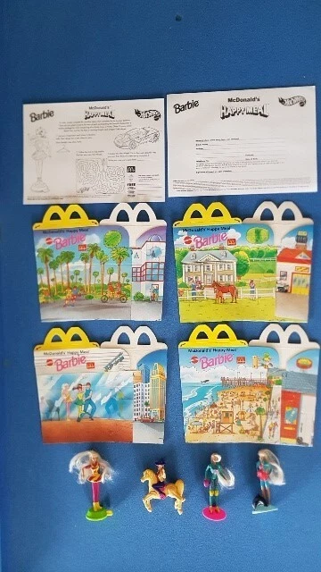 BARBIE FULL SET 1996 McDonald's Happy Meal toys, boxes & competition ...