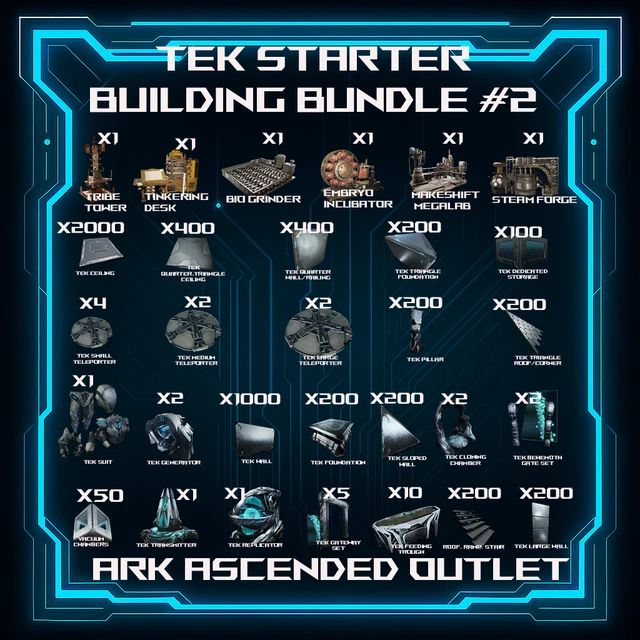 ARK SURVIVAL ASCENDED PVE-ASA-Tek Structures-Delivered Fast-Tek Starter ...