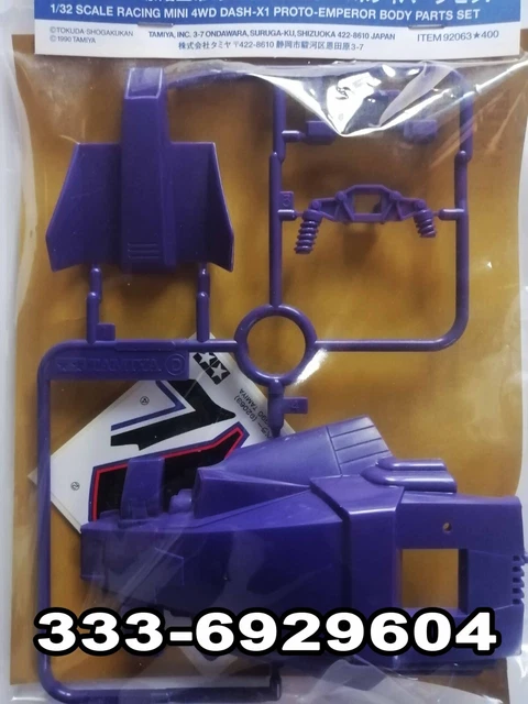 1990 TAMIYA 92063 Racing Mini 4WD DASH-X1 PROTO EMPEROR Body Parts Set ...