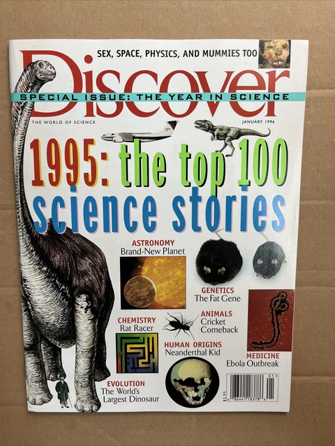 DISCOVER MAGAZINE JANUARY 1996 - The Top 100 science stories £10.62 ...