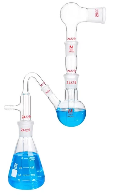 TWO-STAGE IMPINGER INERTIAL Impaction Aerosol Test Glassware $200.57 ...