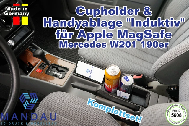 BECHERHALTER & HANDYABLAGE Mercedes W201 190er-Apple MagSafe ...