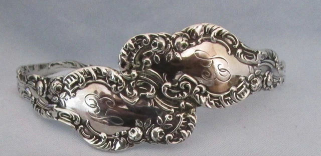 ANTIQUE STERLING SILVER Forks Repurposed Masterfully Into A Cuff ...