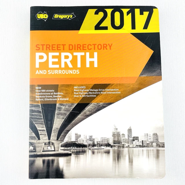 PERTH & SURROUNDS Street Directory 2017 59th by UBD Gregory's Paperback ...