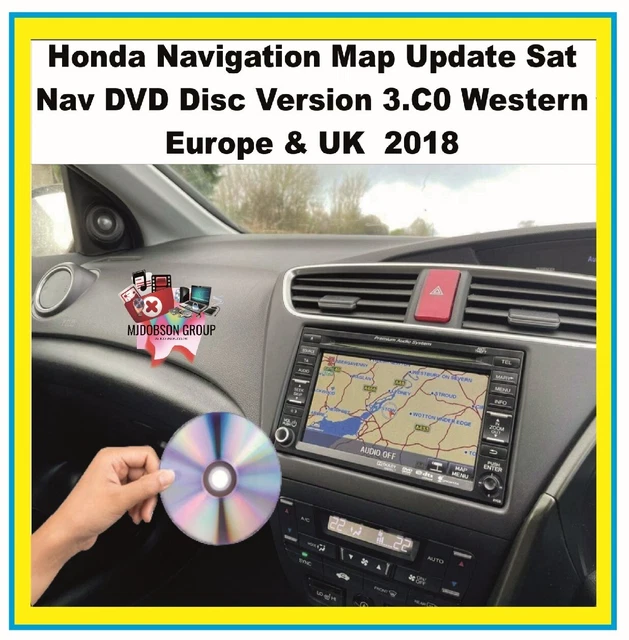 HONDA SAT NAV Map Insight Civic CR-V Accord Legend CR-Z Insight DVD ...