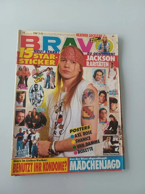 BRAVO 12 12.03.1992 Axl Rose Sandra Cretu Nirvana Heather Locklear ...