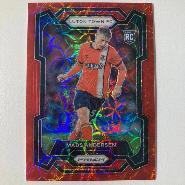 PANINI PRIZM 2023-24 Mads Anderson Luton Town Rookie Choice Rosso 09/30 ...