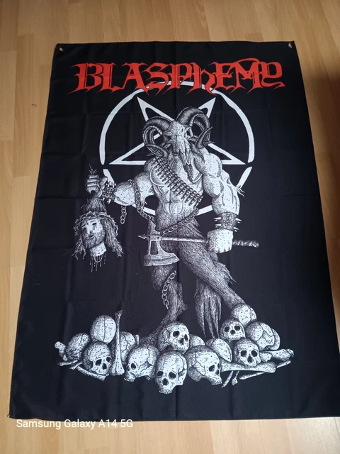 BLASPHEMY RARE BANNER FLAG venom sarcofago profanatica mystifier ...