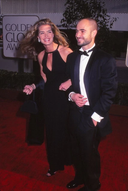 DIA BROOKE SHIELDS et Andre Agassi 1996 format Ko photographe P13-31-4 ...