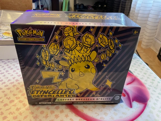COFFRET DRESSEUR D'ÉLITE ETB Pokémon Étincelles Déferlantes EV8 légers ...