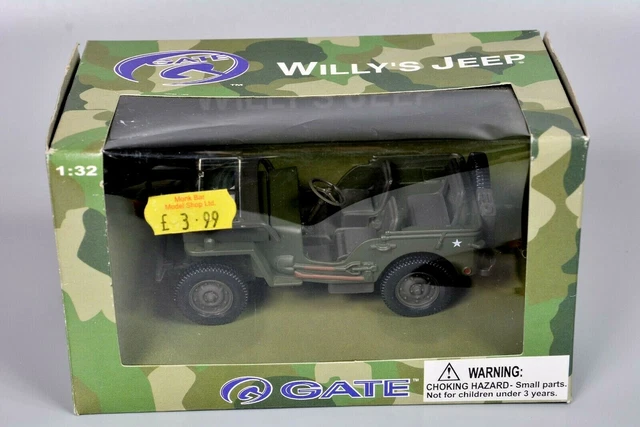 GATE 1/32 WILLYS Jeep, U.S. Military, Boxed £20.00 - PicClick UK