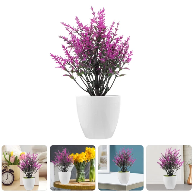 PIANTA IN VASO falsa bonsai scrivania pianta artificiale decorazione ...