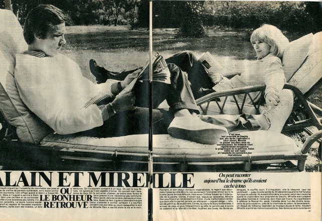 COUPURE DE PRESSE Clipping 1980 Alain Delon & Mireille Darc (4 pages) EUR 5,00 - PicClick IT
