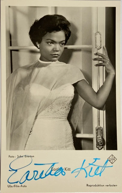 EARTHA KITT SIGNED Music Movie UFA Card Signature Signature Autograph ...