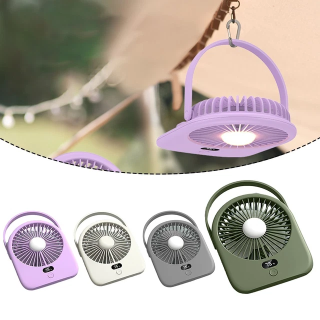 DUAL PURPOSE DESK Fan Digital Display Fan Light Convenient And Multi ...