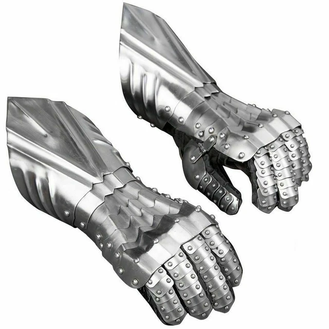 MEDIEVAL KNIGHT GOTHIC Gauntlets Steel 15th Century Warrior Steel ...