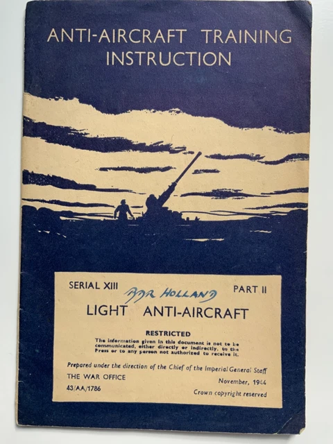 RARE WW2 HOME guard anti aircraft training manual 1944 £42.81 - PicClick UK