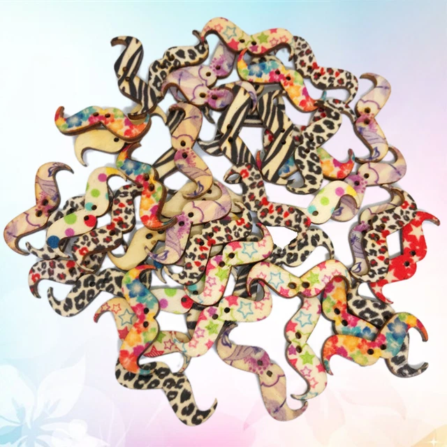 50 PCS WOOD Buttons Claw Machine Capsules Sewing Colorful Wooden £7.35 ...