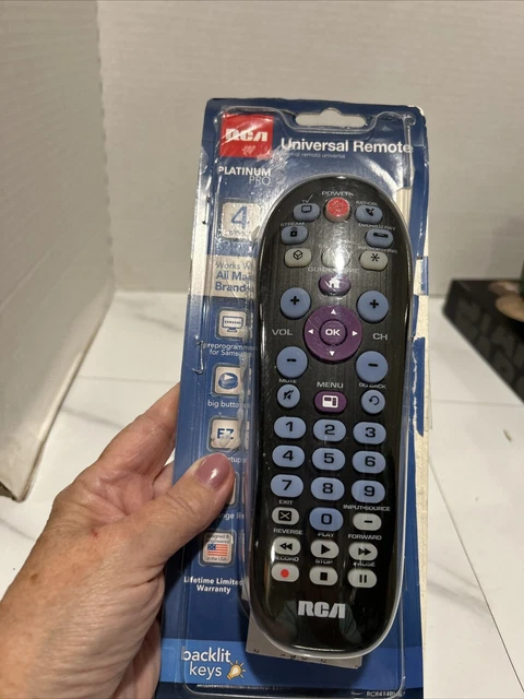 RCA PLATINUM PRO Universal Remote Streaming 4 Devices Model RCR414BHE ...