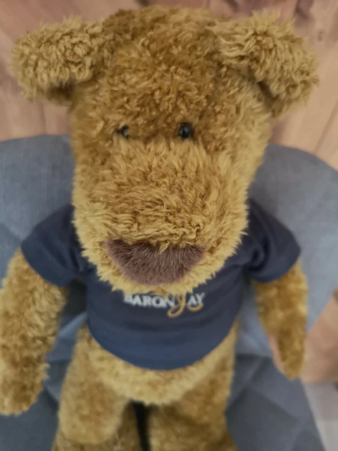 BRUNO TEDDY BEAR In A 'Baron Jay' Grey T-shirt By Loveheart Bears 18 ...