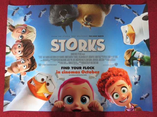 STORKS UK QUAD (30"x 40") ROLLED POSTER ANDY SAMBERG KATIE CROWN 2016 £ ...