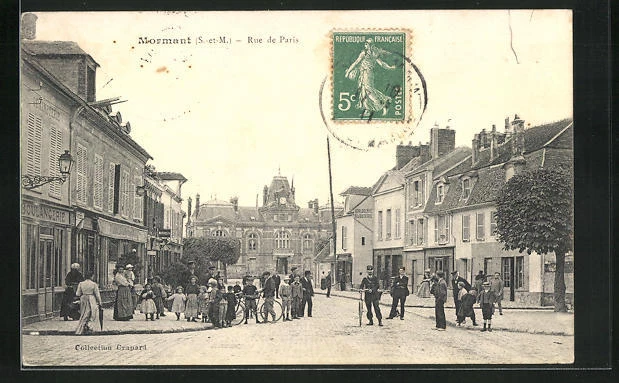 CPA MORMANT, RUE de Paris, vue partielle 1911 EUR 4,00 - PicClick FR