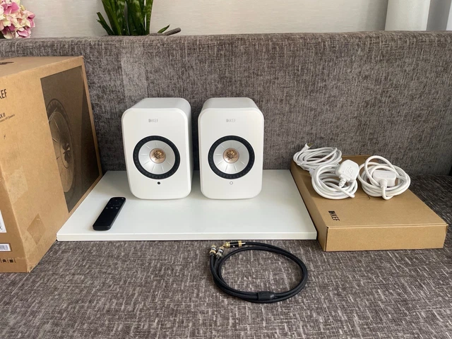 KEF LSX II Wireless Bookshelf Speakers Mineral White £829.00 - PicClick UK