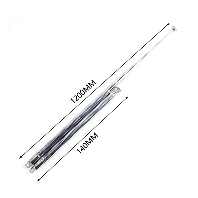 120CM 10SECTION STAINLESS Steel Telescopic Rod Antenna FM AM Radio ...