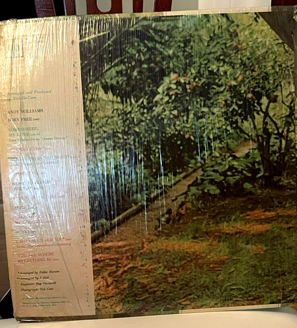 LP ORIGINAL 1967 Andy Williams Born Free Vinyl Record stéréo CS 9480 ...