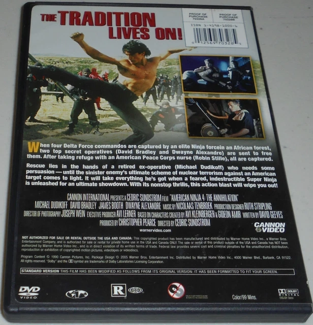 AMERICAN NINJA 4 Dvd Michael Dudikoff, David Bradley Region 1 £7.12 ...